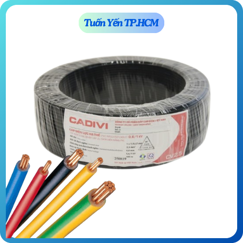 Dây Điện Đơn 7 Lõi CADIVI CV 1.0, 1.5, 2.0, 2.5, 3.5, 4.0, 5.5, 6.0 Cuộn 100 mét lõi đồng - TUẤN ...
