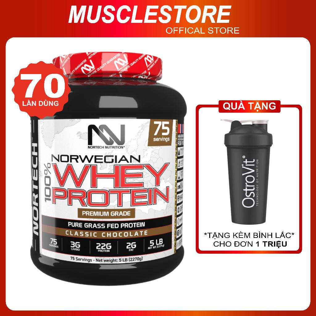 Nortech Whey Protein Norwegian (2.2kg 5 LBS) - Bổ Sung 25G Protein Giúp ...