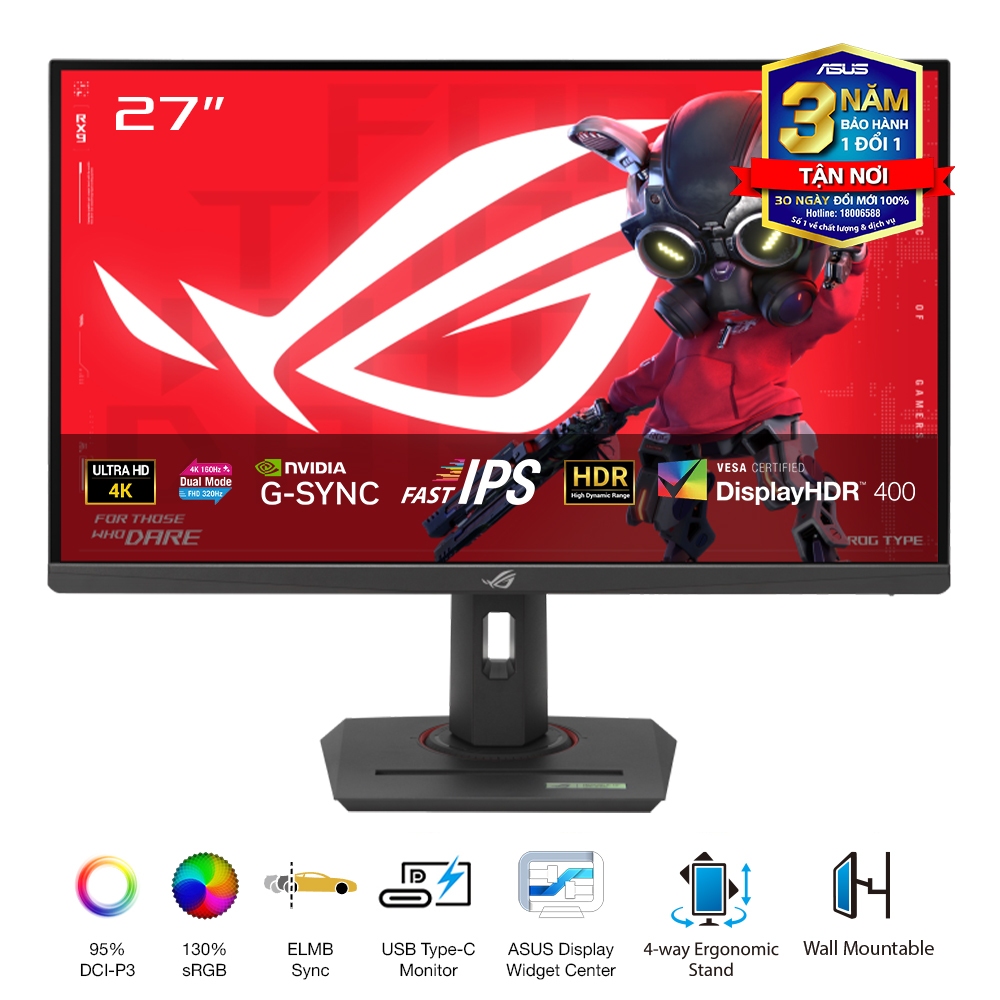 Màn hình Gaming Asus ROG Strix XG27UCG 27" Fast IPS 4K 160Hz-FHD 320Hz ...