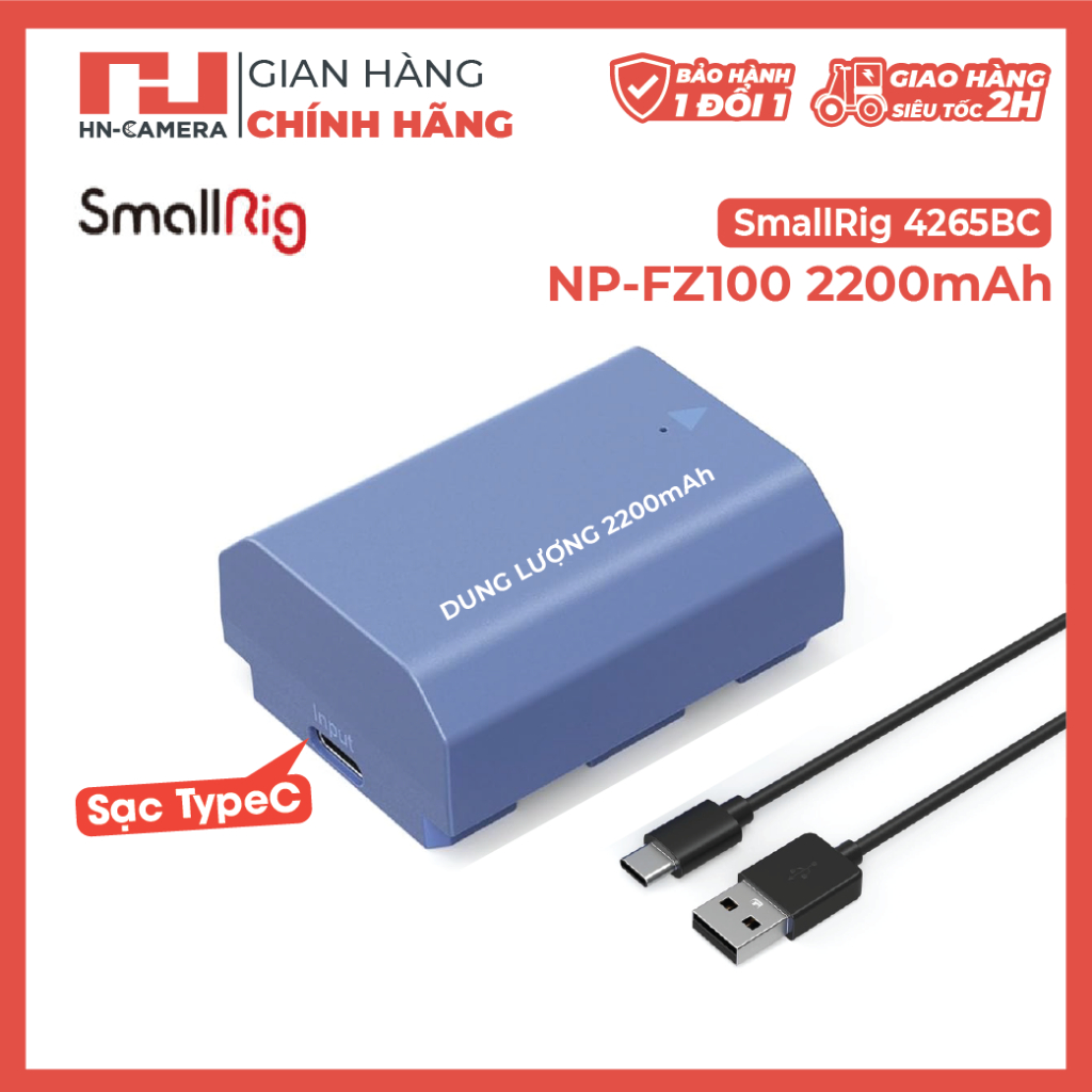 Pin FZ100 cổng TypeC cho máy Sony SmallRig 4265BC | Shopee Việt Nam