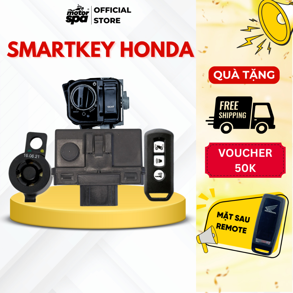 Smartkey Honda (K01/K35/K29/K96...) - Air Blade, Winner X, Vision, Lead, SH Mode, Vario 125 ...