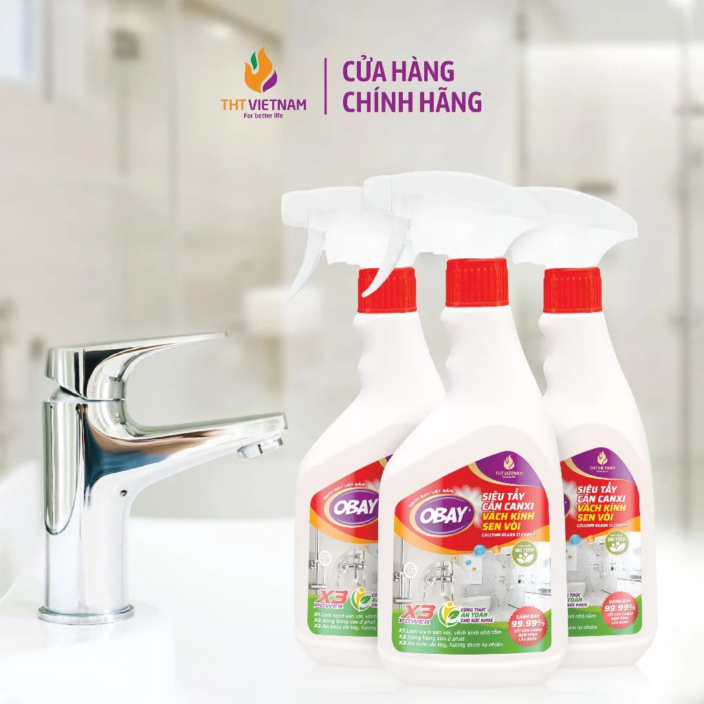 Combo 3 chai siêu tẩy cặn Canxi Obay 450ml | Shopee Việt Nam