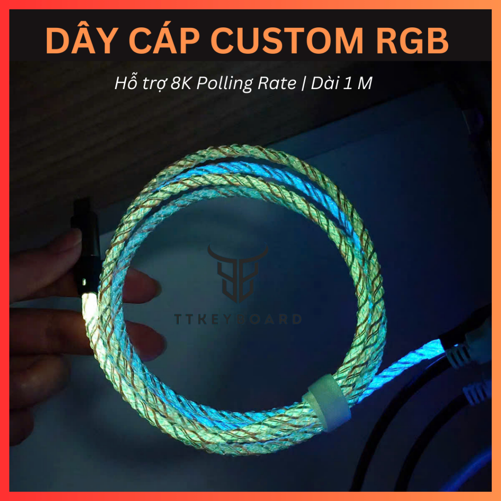 [Hỏa Tốc] Dây Custom Led RGB Hỗ Trợ 8K Polling Rate Cho Bàn Phím Cơ Bàn ...