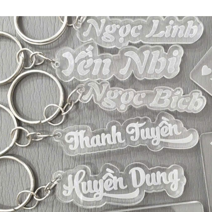 Móc khoá khắc tên theo yêu cầu, quà tặng ý nghĩa cho người thân, miễn ...