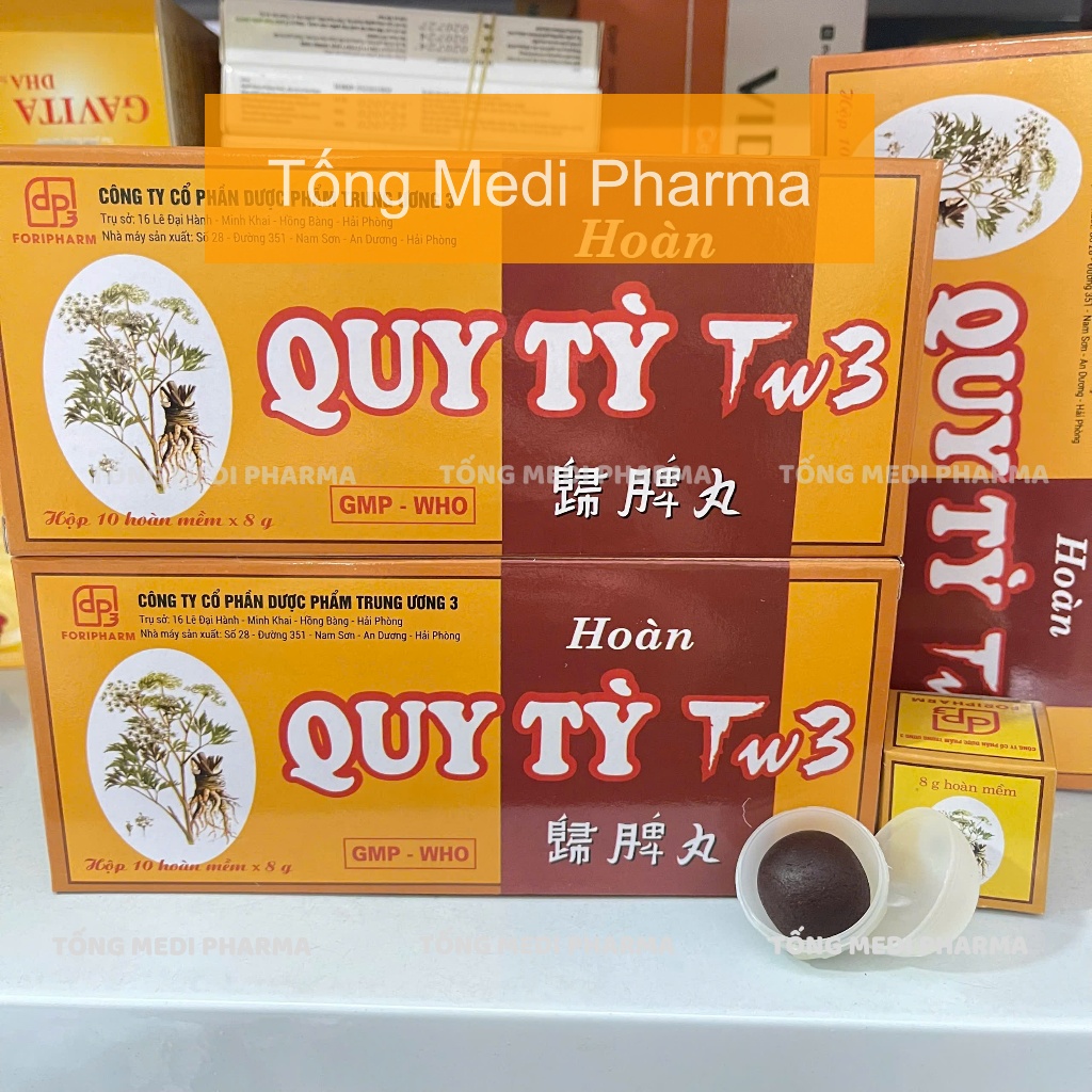 Hoàn quy tỳ TW3 - Bồi bổ khí huyết hộp 10 viên hoàn | Shopee Việt Nam