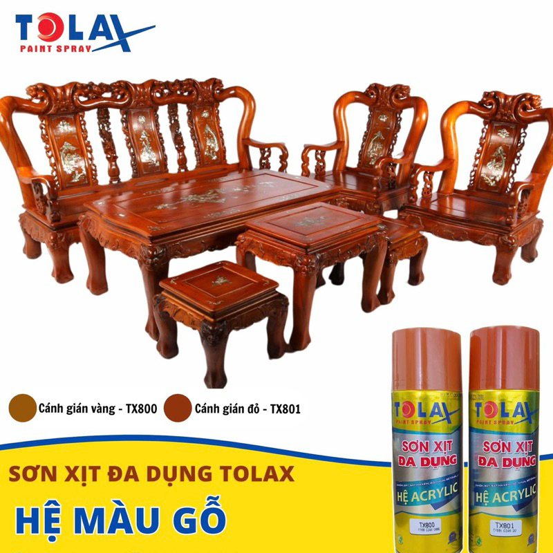 Sơn Bóng Gỗ Tolax Màu Cánh Gián Đỏ, Cánh Gián Vàng Chai 400ml | Shopee ...