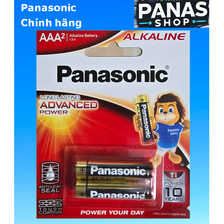 Pin đũa AAA Alkaline Panasonic LR03T/2B (vỉ 2 viên) - dùng cho điều khiển, micro, đồ chơi ...
