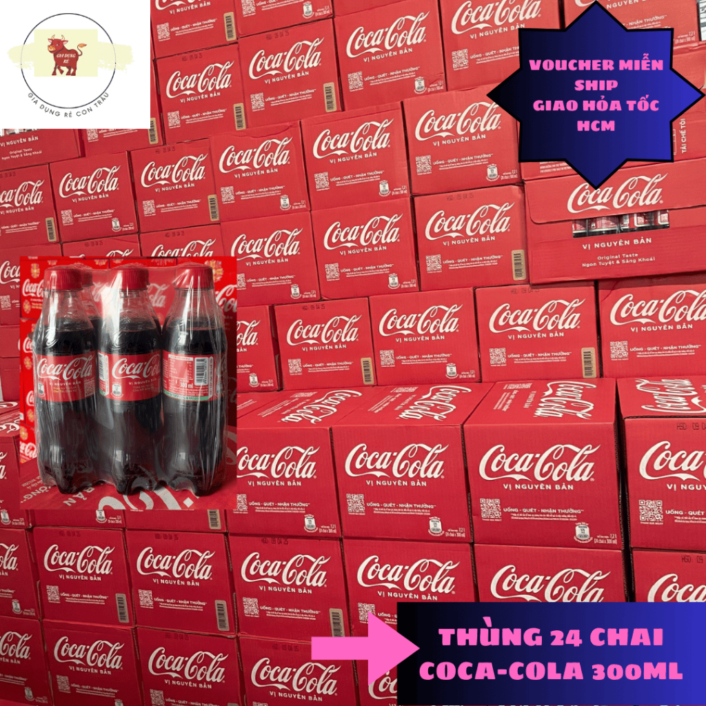 [MIỄN SHIP] THÙNG 24 CHAI COCA COLA 300ML/FANTA DATE XA | Shopee Việt Nam