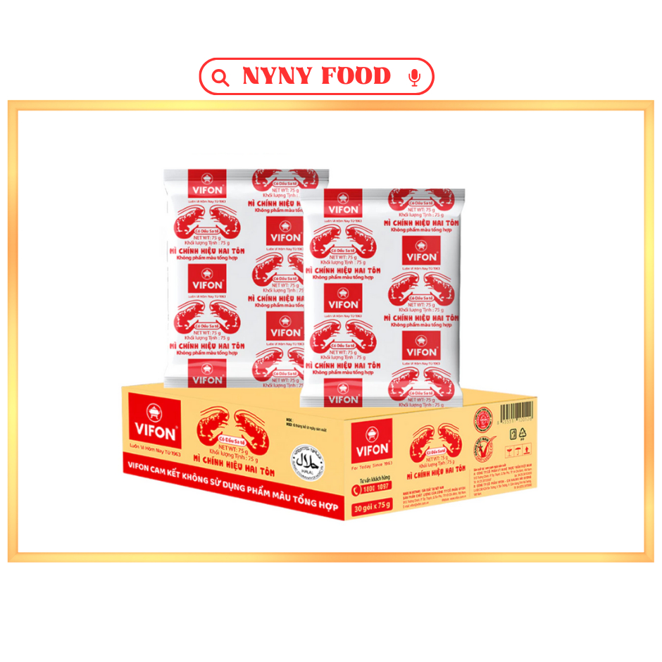 [Chính hiệu thập niên 80-90] Thùng 30 gói Mì Hai Tôm Vifon - 75g / Gói | Shopee Việt Nam