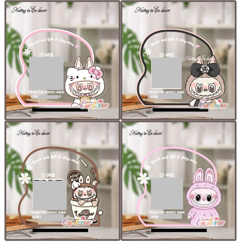 Biển QR LABUBU In UV nền trong in theo yêu cầu siêu sang - Én decor ...