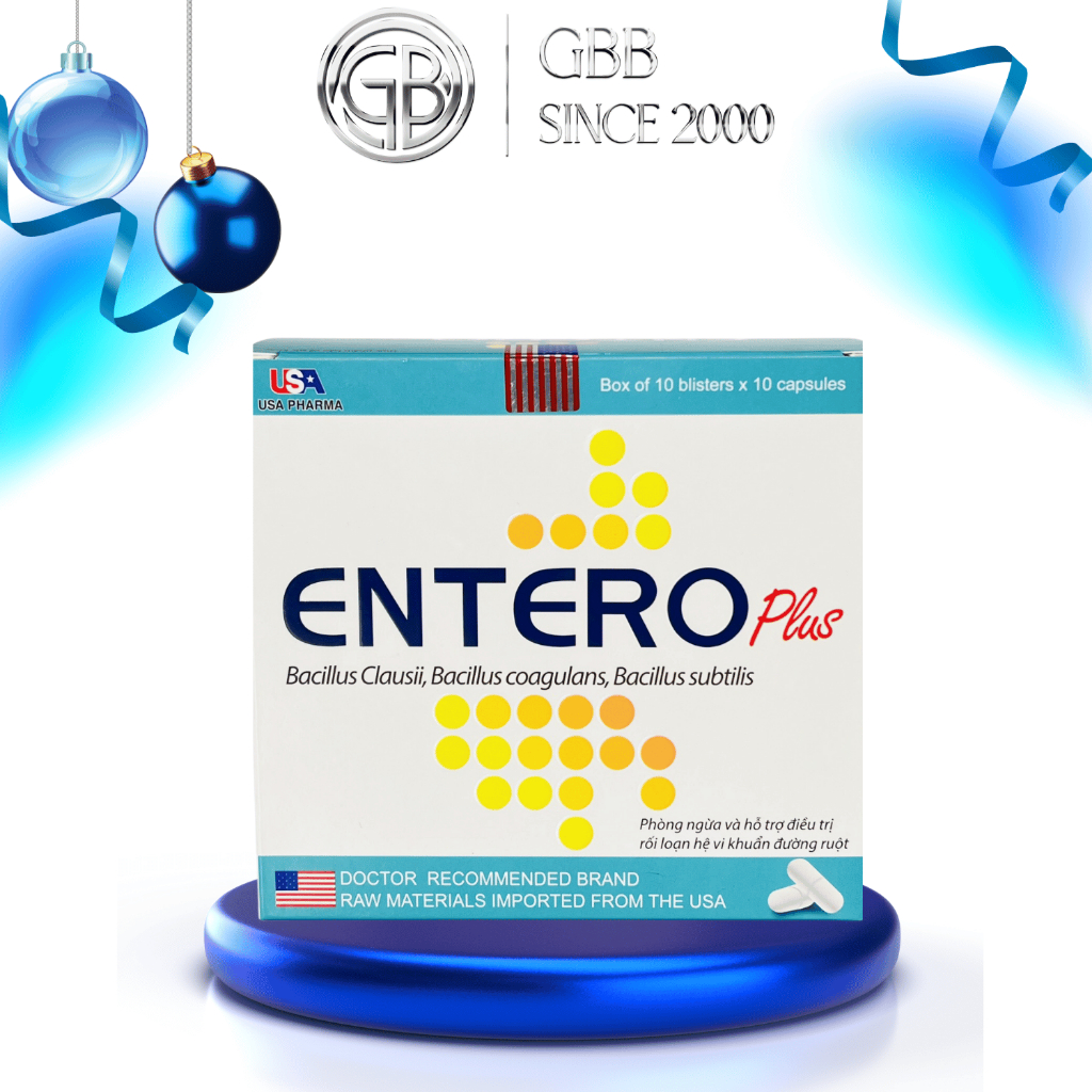 Men tiêu hóa dạng viên - Men vi sinh ENTERO PLUS - Hộp 100 viên - tăng ...