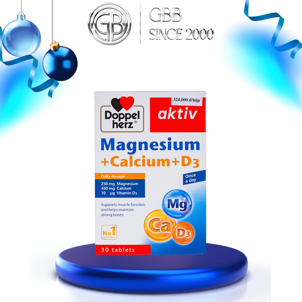 Viên uống Magnesium + Calcium + D3 (Hộp 30 viên) bổ sung Canxi giảm loãng xương | Shopee Việt Nam