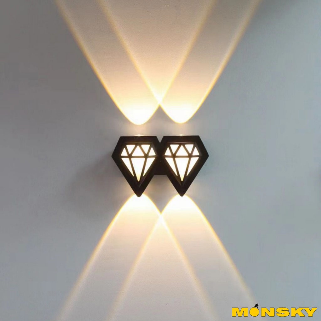 Đèn hắt tường LED MONSKY JETTA hình kim cương cao cấp trang trí nội ...
