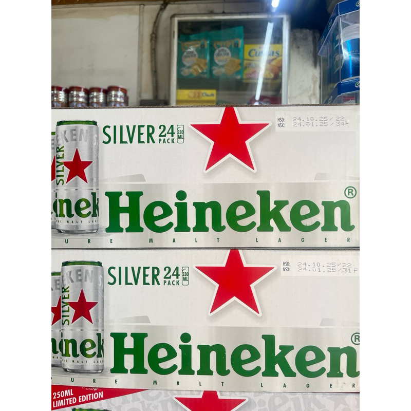 Bia HEINEKEN Silver Coolpack thùng 24 lon 250ml và thùng 24lon 330ml ...