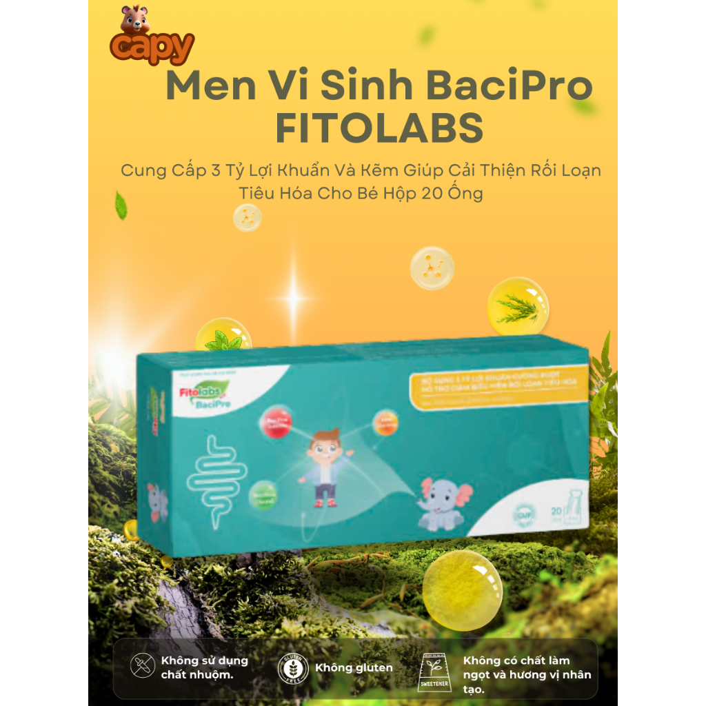 Men Vi Sinh Dạng Ống Fitolabs BaciPro Cung Cấp 3 Tỷ Lợi Khuẩn Và Kẽm ...