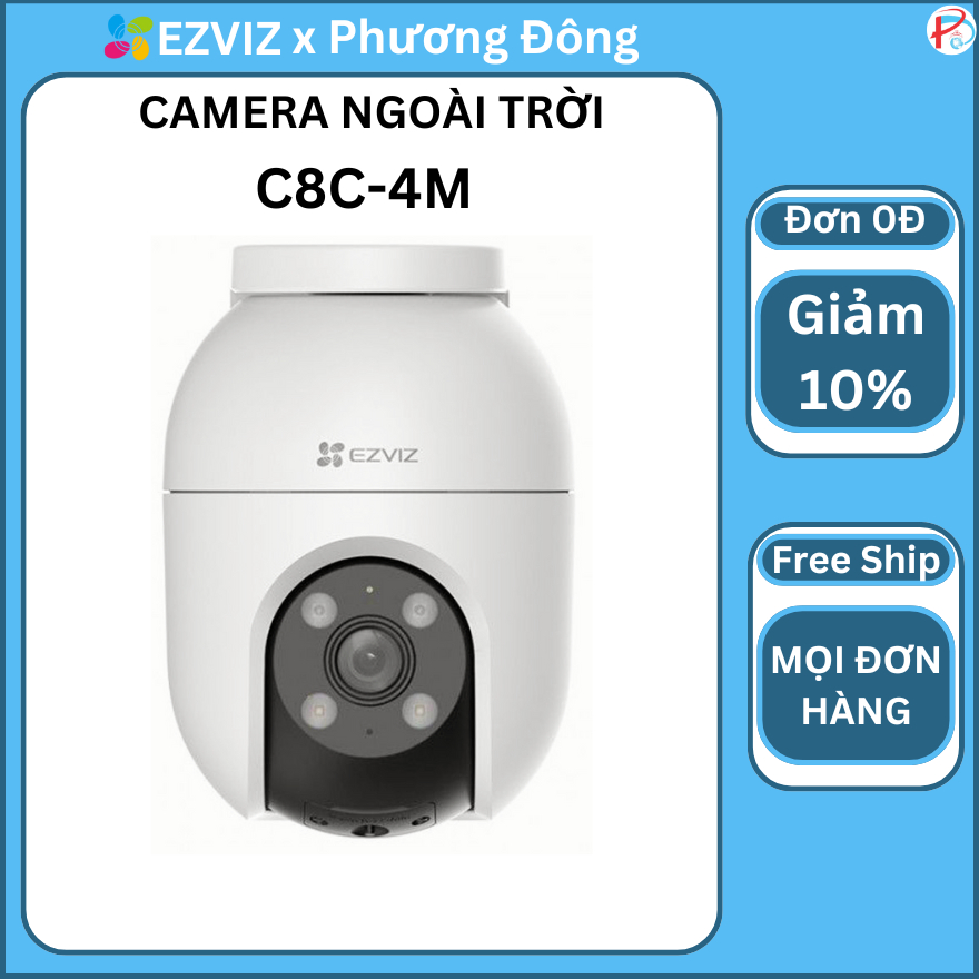 Camera Wifi Ezviz C8C 3K 5MP-4MP mẫu mới, báo động đèn chớp và còi ...