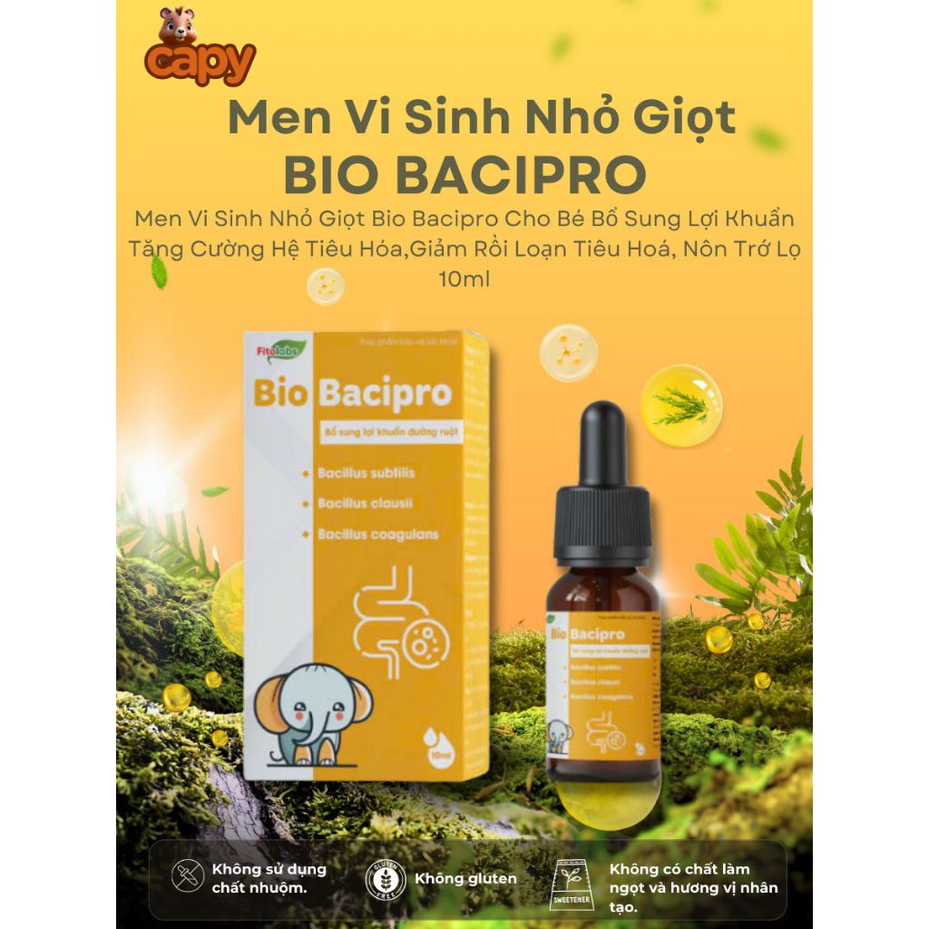 Men Vi Sinh Nhỏ Giọt Bio Bacipro 10ml Cho Bé Bổ Sung Lợi Khuẩn Tăng ...