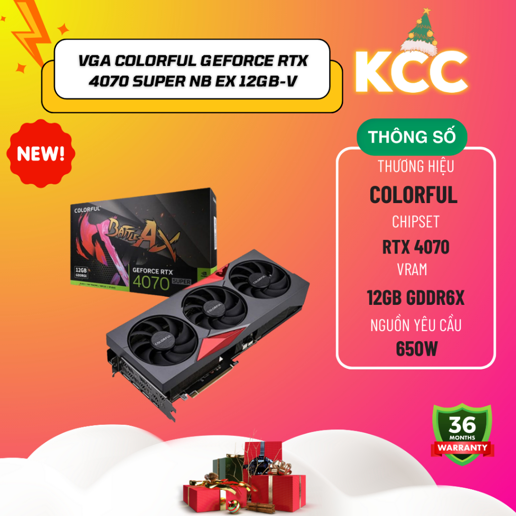 VGA Colorful GeForce RTX 4070 SUPER NB EX 12GB-V - Bảo Hành 36 Tháng ...