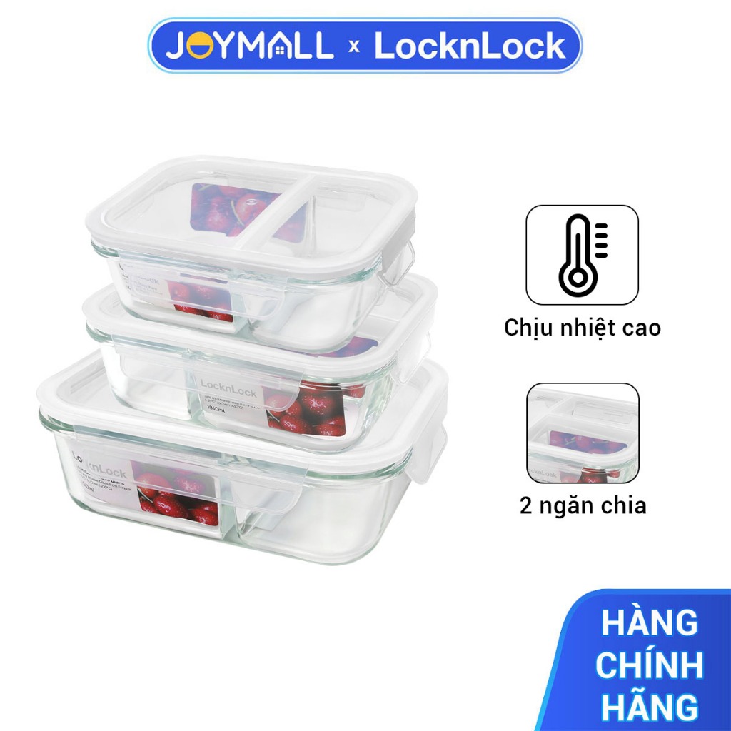 Hộp Thủy Tinh Chia Ngăn LocknLock BLANC LLG120 Nhiều Size, Hàng Chính ...