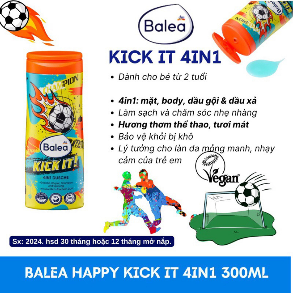 Sữa tắm - gội Balea kids cho bé trai bé gái từ 1 tuổi | Shopee Việt Nam
