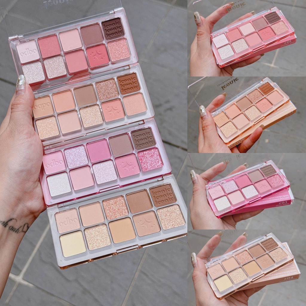 Bảng Mắt 10 Ô Odbo Iconic Eyeshadow Palette 10 Ô Chất Phấn Mềm Mịn, Bám Màu Tốt, Lâu Trôi Iconic ...