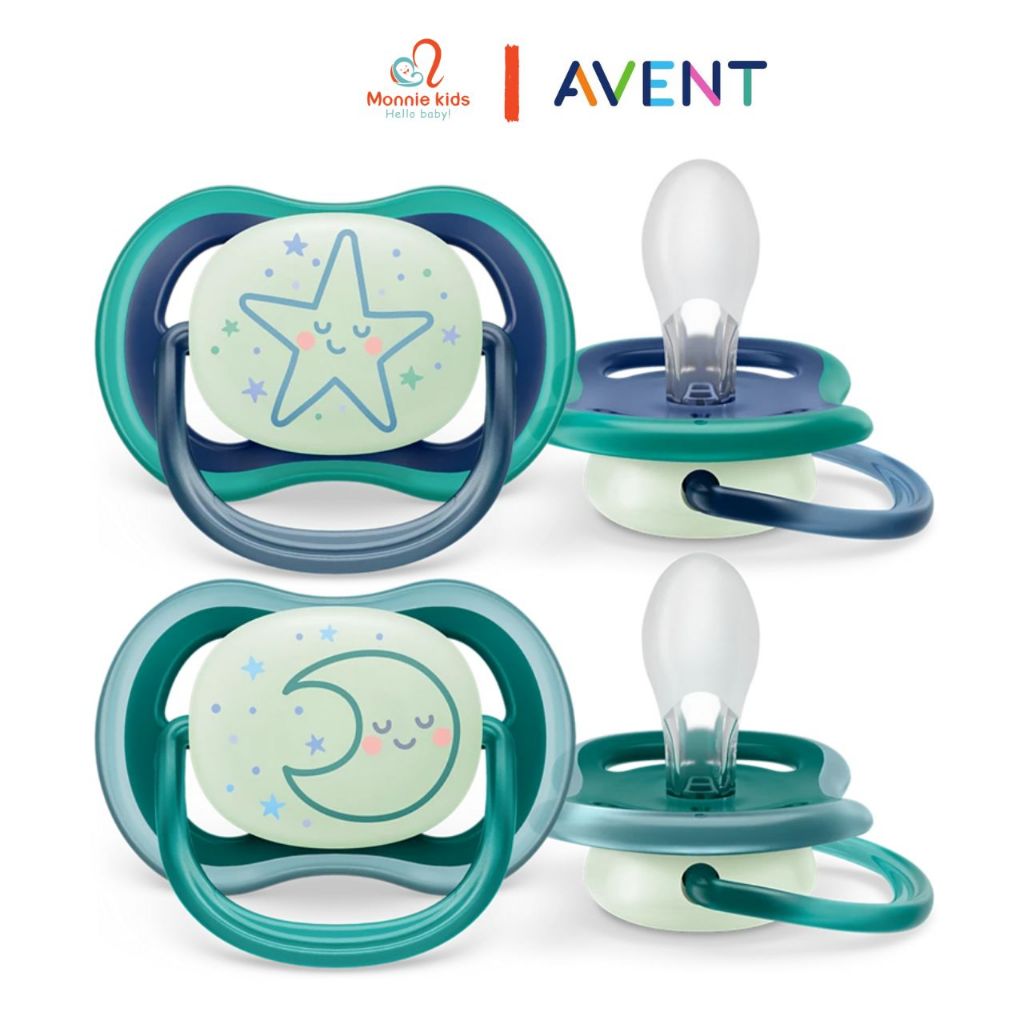 Set ti giả cho bé Philips Avent Ultra Air Night 6-18m chỉnh nha ban đêm ...