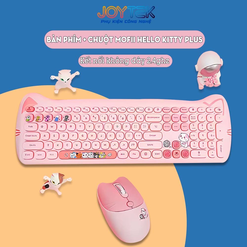 Combo bàn phím và chuột không dây Mofii Geezer phiên bản Hello Kitty ...