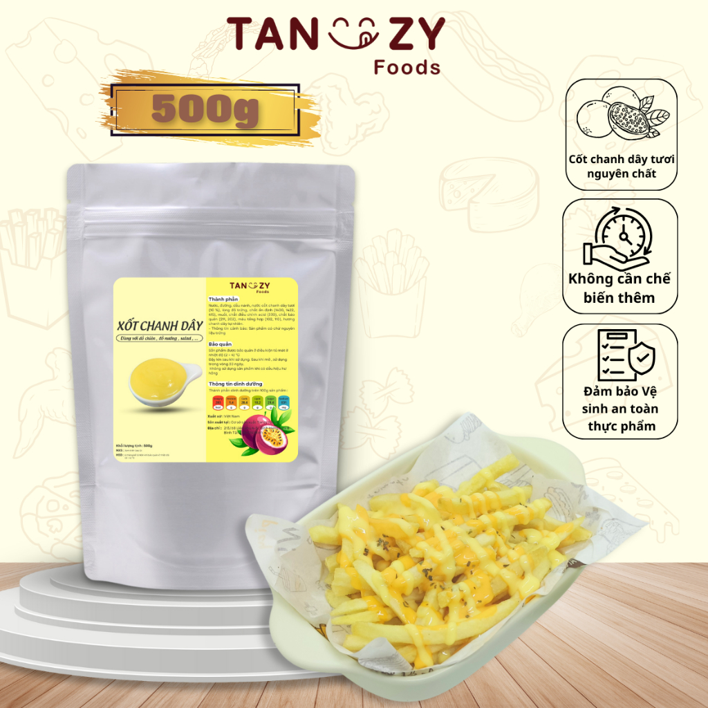 Xốt Chấm Chanh Dây Tanzy Foods dùng cho đồ chiên , đồ nướng ... [ túi ...