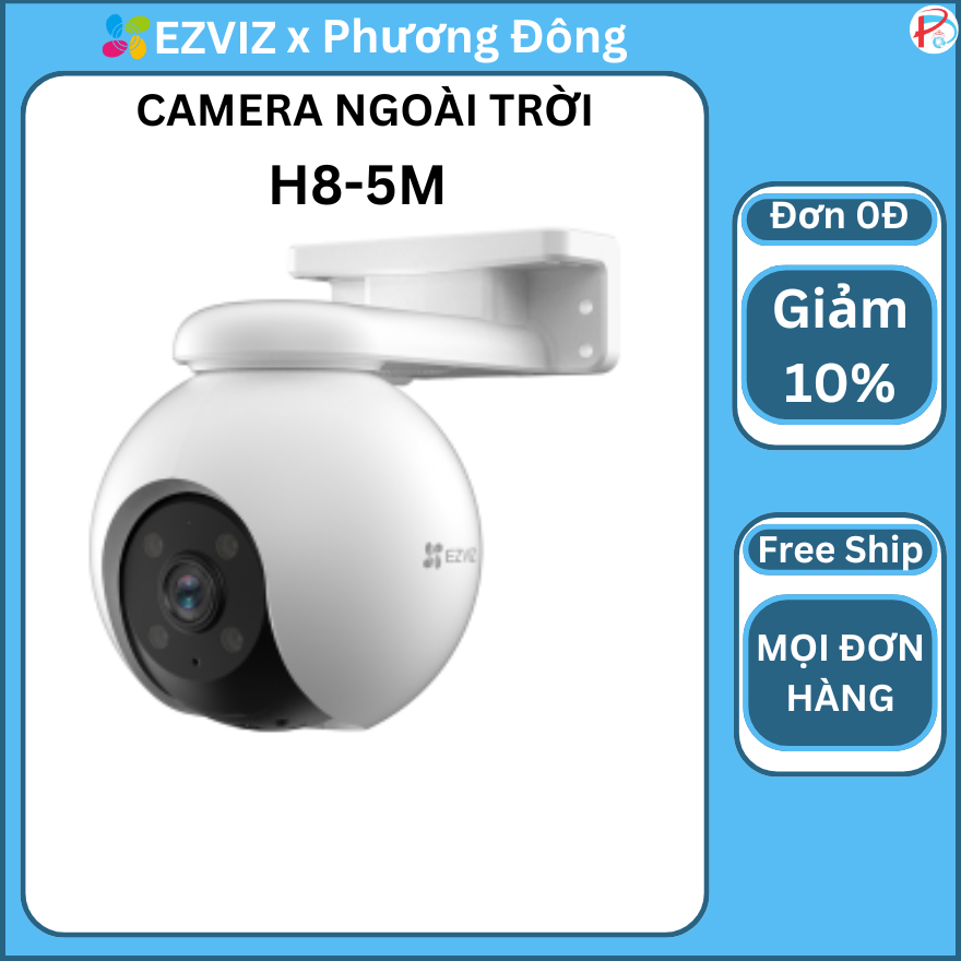 Camera Wifi Ezviz H8 Pro 5MP 3K Quay 360 độ, Tính hợp AI, Đàm Thoại 2 Chiều, Có Màu Đêm - Hàng ...