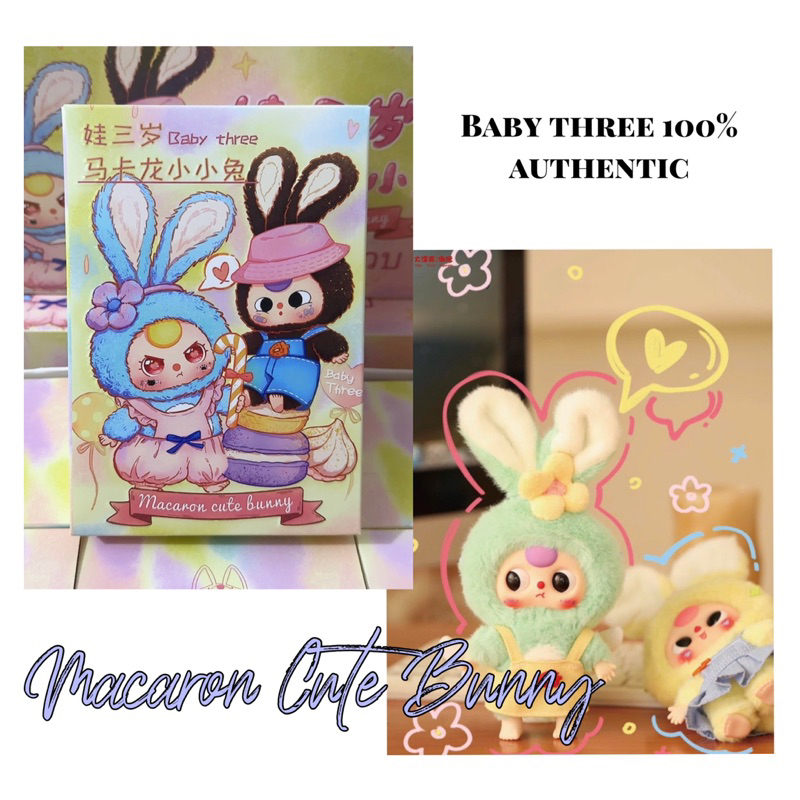 (Quà Valentine-Chính Hãng) Hộp Mù Gấu Bông Macaron Baby Three Hộp Mù ...
