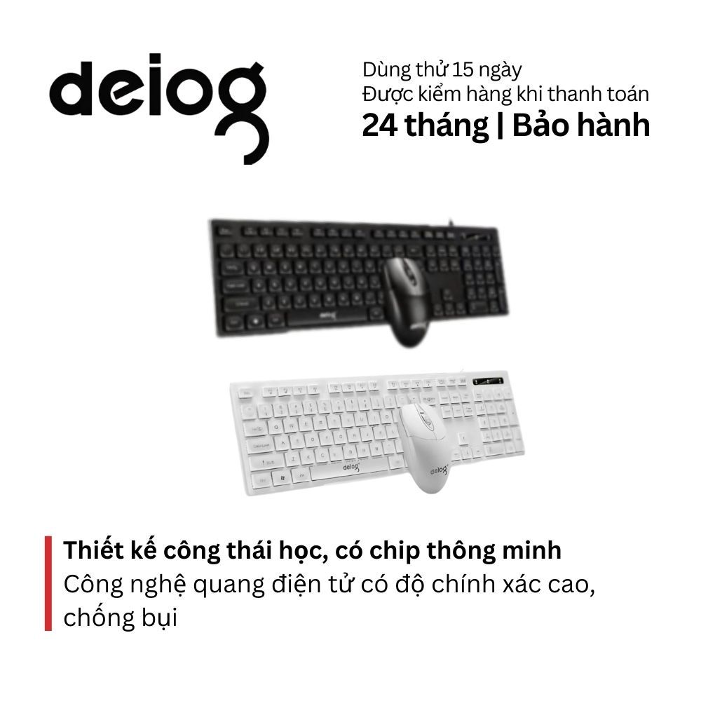 Bộ bàn phím có dây gaming máy tính DEIOG DY 912 full size 104 key gõ ...