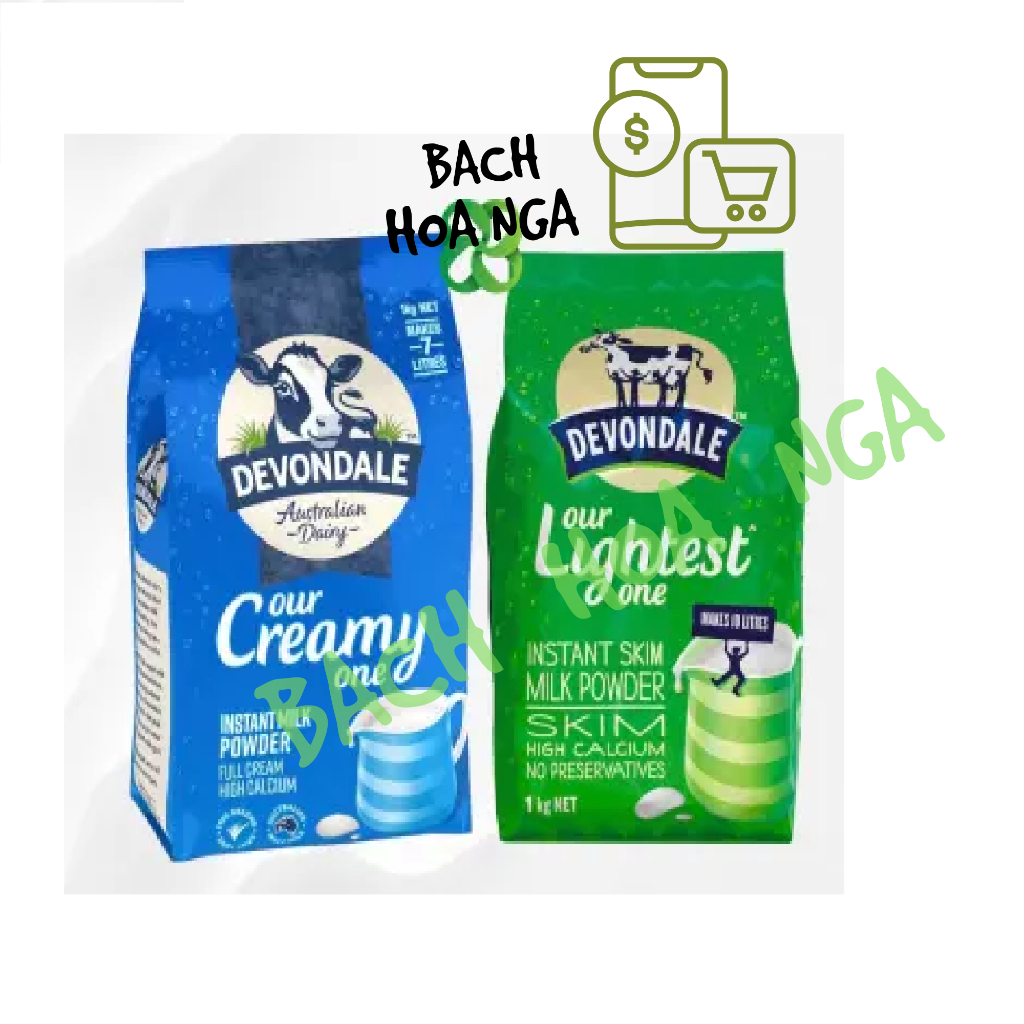 Sữa Bột Devondale Nguyên Kem/Tách Béo Úc gói 1kg | Shopee Việt Nam