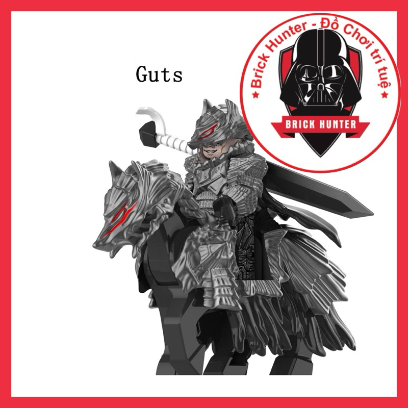 Minifigures Guts mô hình lắp ráp nhân vật kiếm sĩ đen trong bộ manga ...