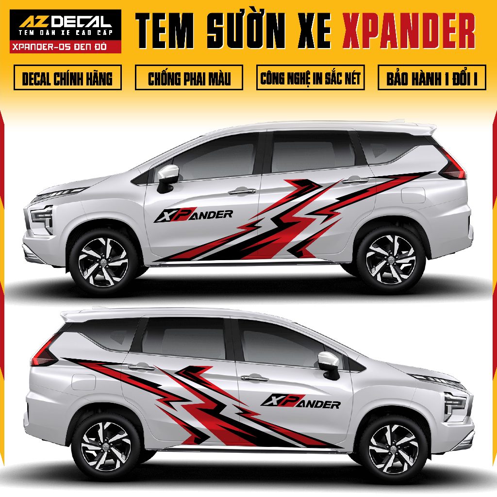 Tem Xe Xpander Thiết Kế Độc Đáo | XPANDER-05 | Decal Dán Sườn Xe Ô Tô ...