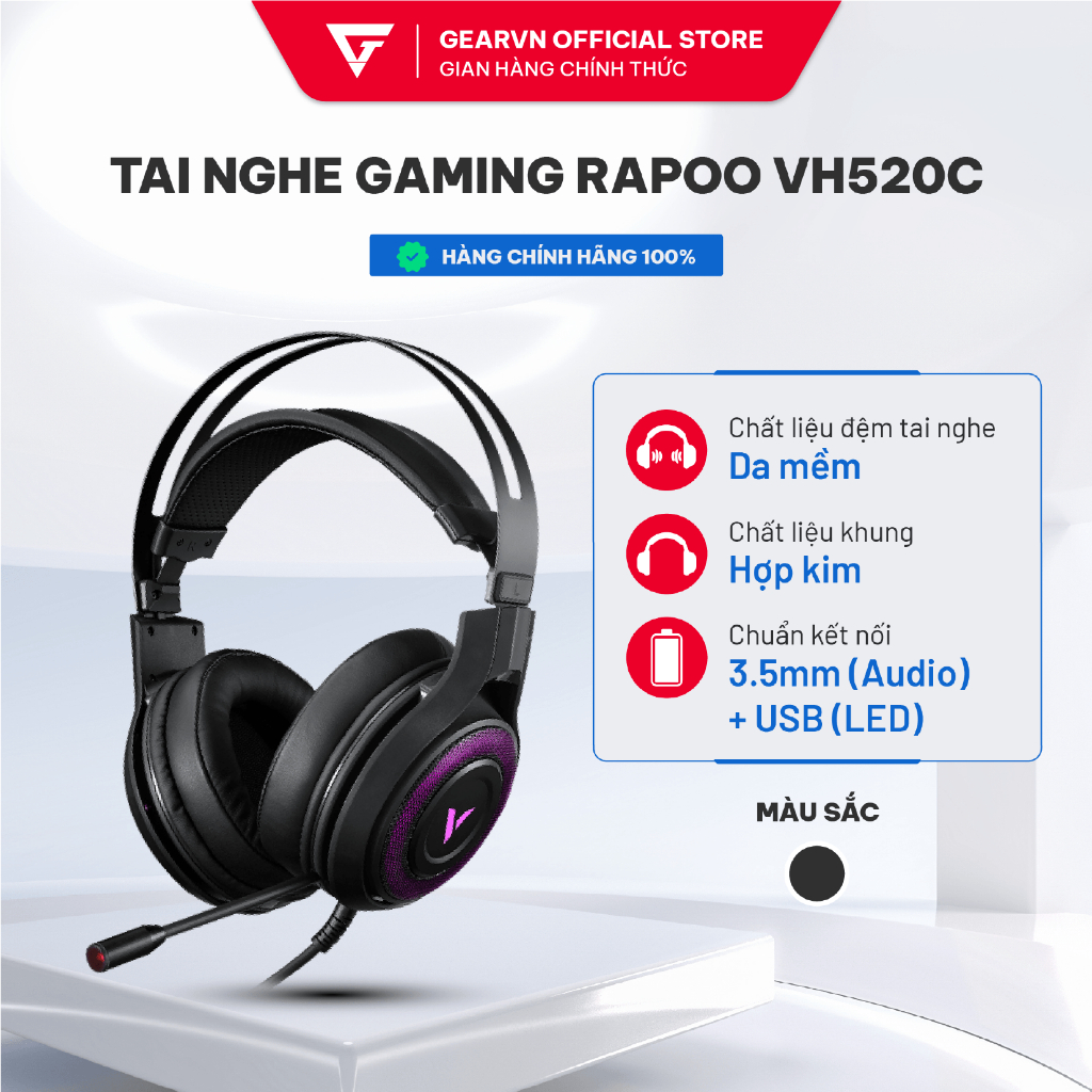 Tai nghe gaming Rapoo VH520C - Có Dây - Bảo Hành 24 Tháng - Jack 3.5mm ...