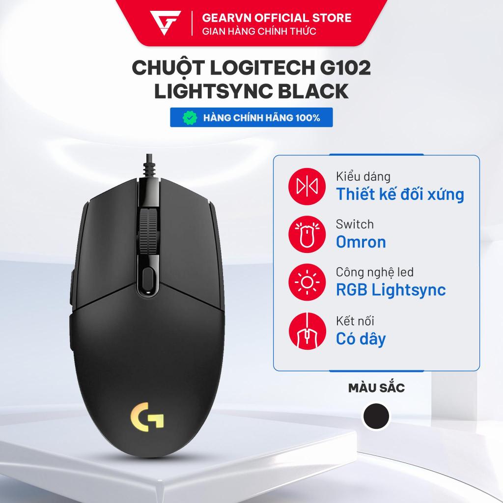 Chuột Gaming LOGITECH G102 LightSync Black RGB - Tuỳ Chỉnh Phần Mềm HUB G - 5 Chế Độ Thiết Lập ...