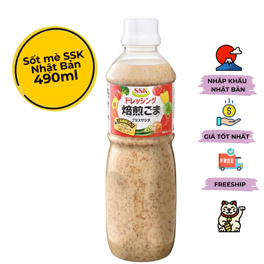 Sốt mè Nhật Bản Sesame Dressing Sskfoods Sanriku, nhập khẩu chính ngạch/ Chai 490ml | Shopee ...