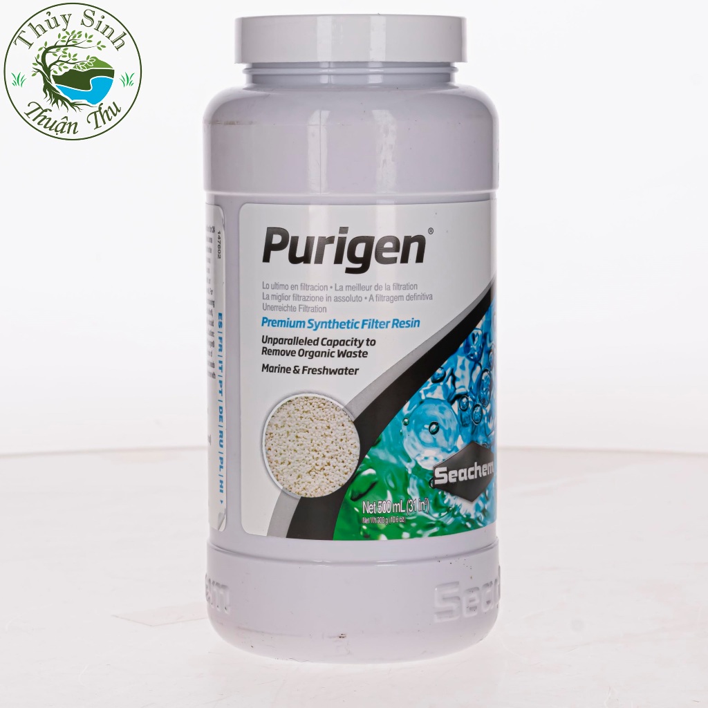 Vật liệu lọc SEACHEM PURIGEN hủ nguyên 500ml và chiết lẻ túi 100ML cao ...