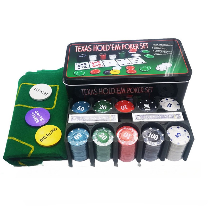 Bộ 200 Chip Nhựa Poker Có Số (Phỉnh Poker) Kèm Thảm Blackjack | Shopee Việt Nam
