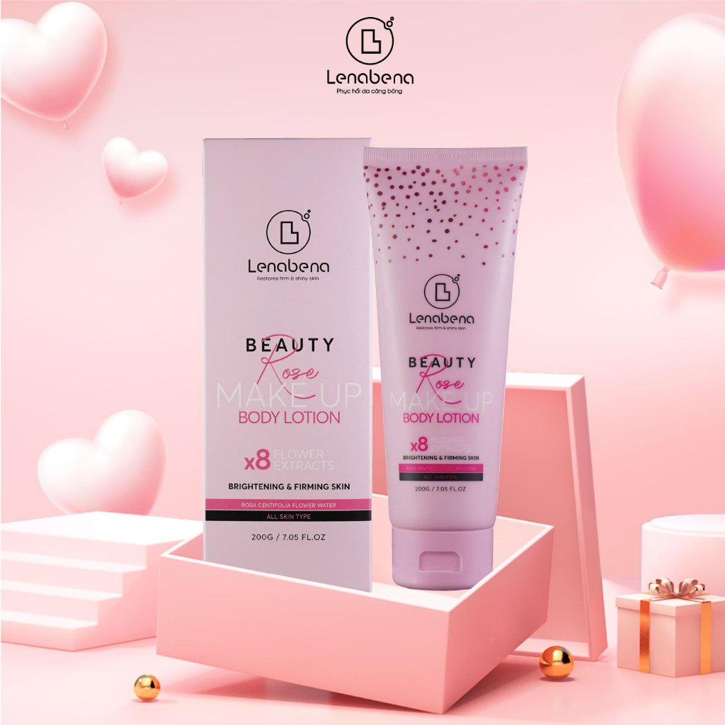 Kem Dưỡng Da Body ban ngày LENABENA Beauty Rose Make Up Body Lotion ...