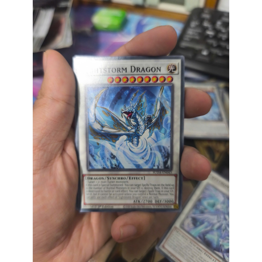 [Yugioh Funny Shop] 1 lá thẻ bài Lightstorm Dragon - SUDA-EN043 - Common 1st Edition | Shopee ...