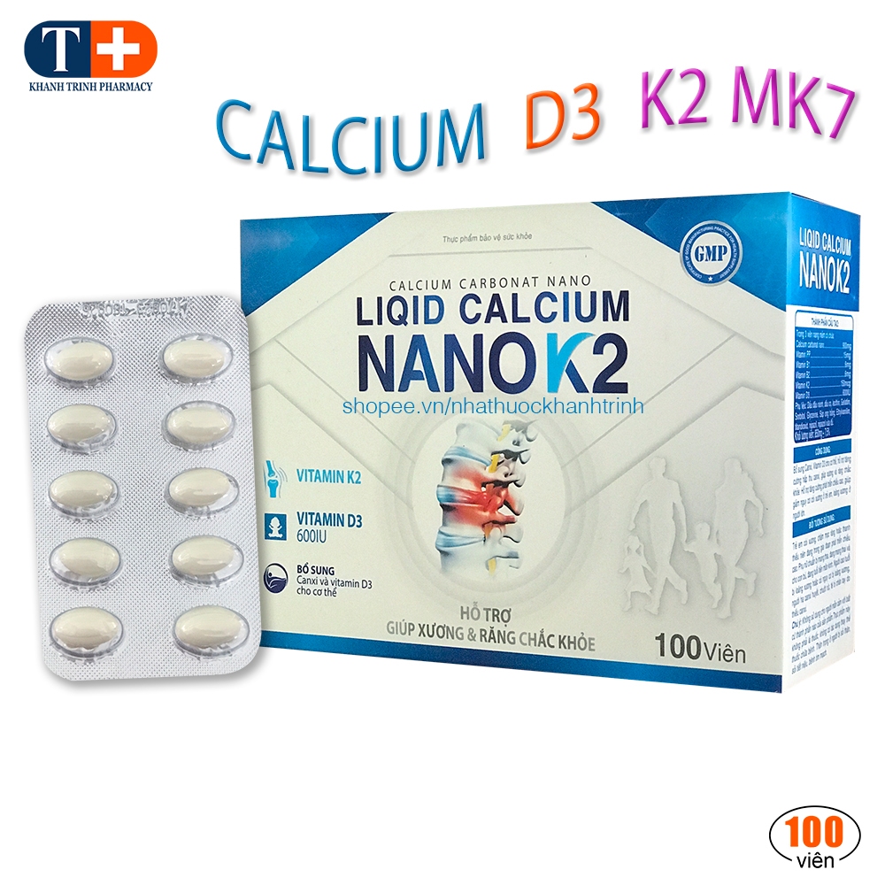 Liquid Calcium Nano K2 hộp 100 viên | Shopee Việt Nam