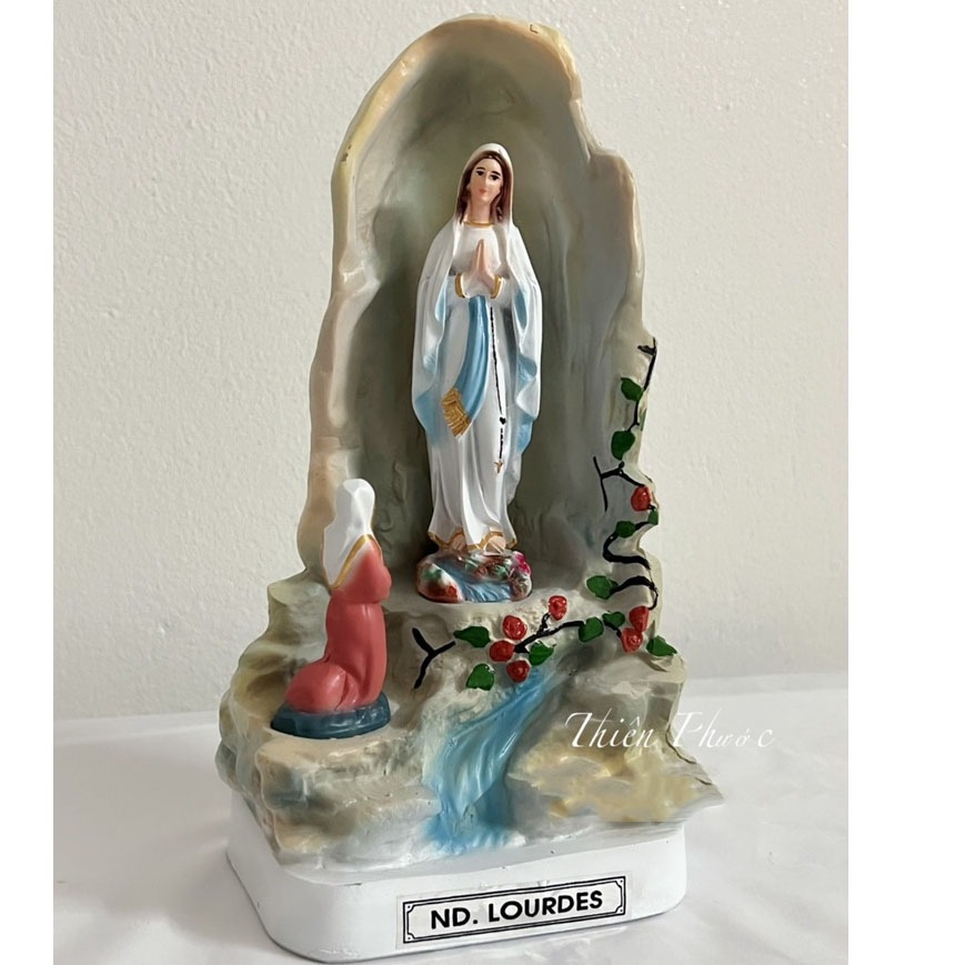 Tượng Công Giáo - Tượng Đức Mẹ Maria Hang Đá Lộ Đức 20cm - quà tặng ...