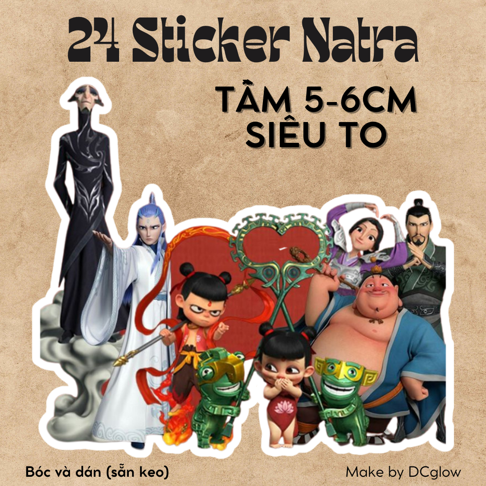 24 Sticker Natra ma đồng giáng thế, bản siêu to bóc dán decor, trang ...