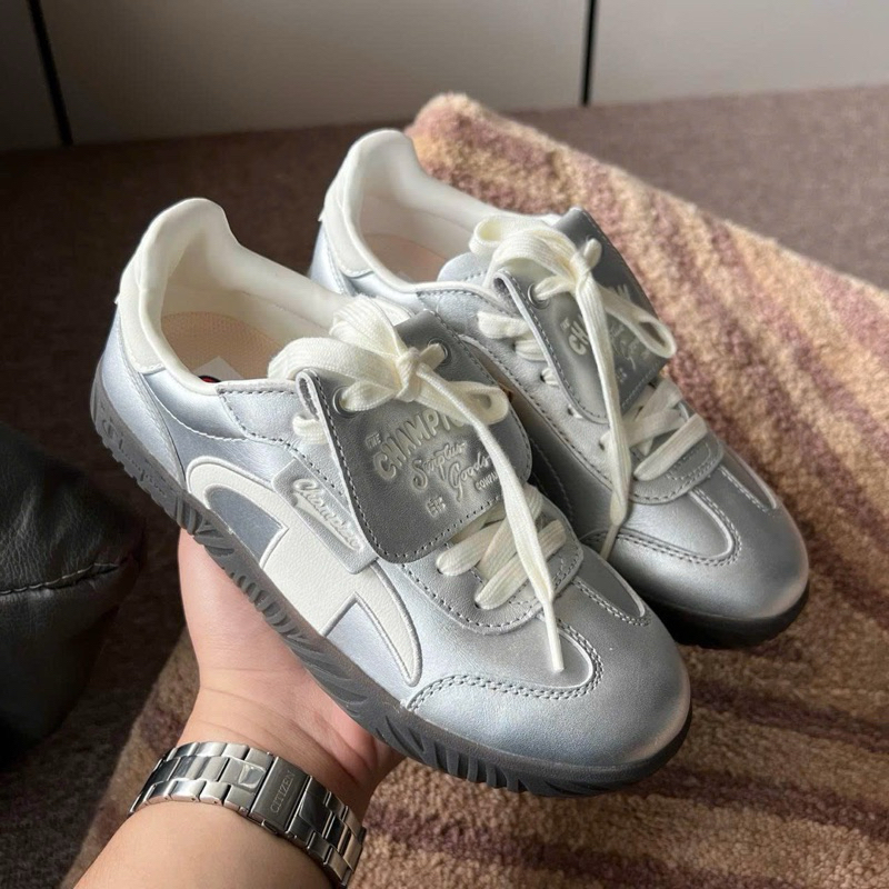 Giày Thể thao cham_pion màu bạc bản cao cấp | Shopee Việt Nam