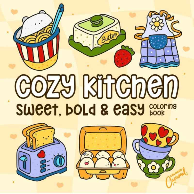 Cozy Kitchen (giấy dày 180gsm, tặng tranh mẫu) - Set 50 tranh tô màu A4 ...