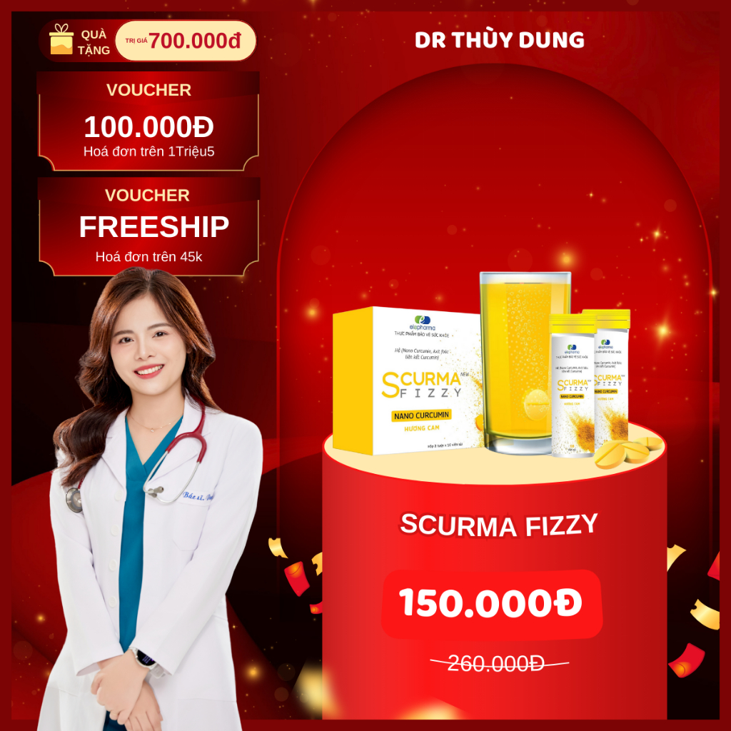 Scurma Fizzy - Viên Sủi Dạ Dày Nano Curcumin Hộp 80 viên | Shopee Việt Nam