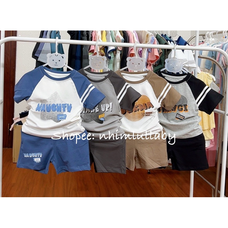 2-6Y Bộ cộc tay cổ tròn bé trai Dokma DB2713 cho bé 11-21kg | Shopee Việt Nam