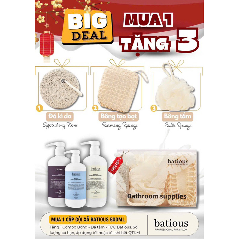 Bộ dầu gội xả Batious Shampoo & Conditioner cao cấp spa salon | Shopee ...