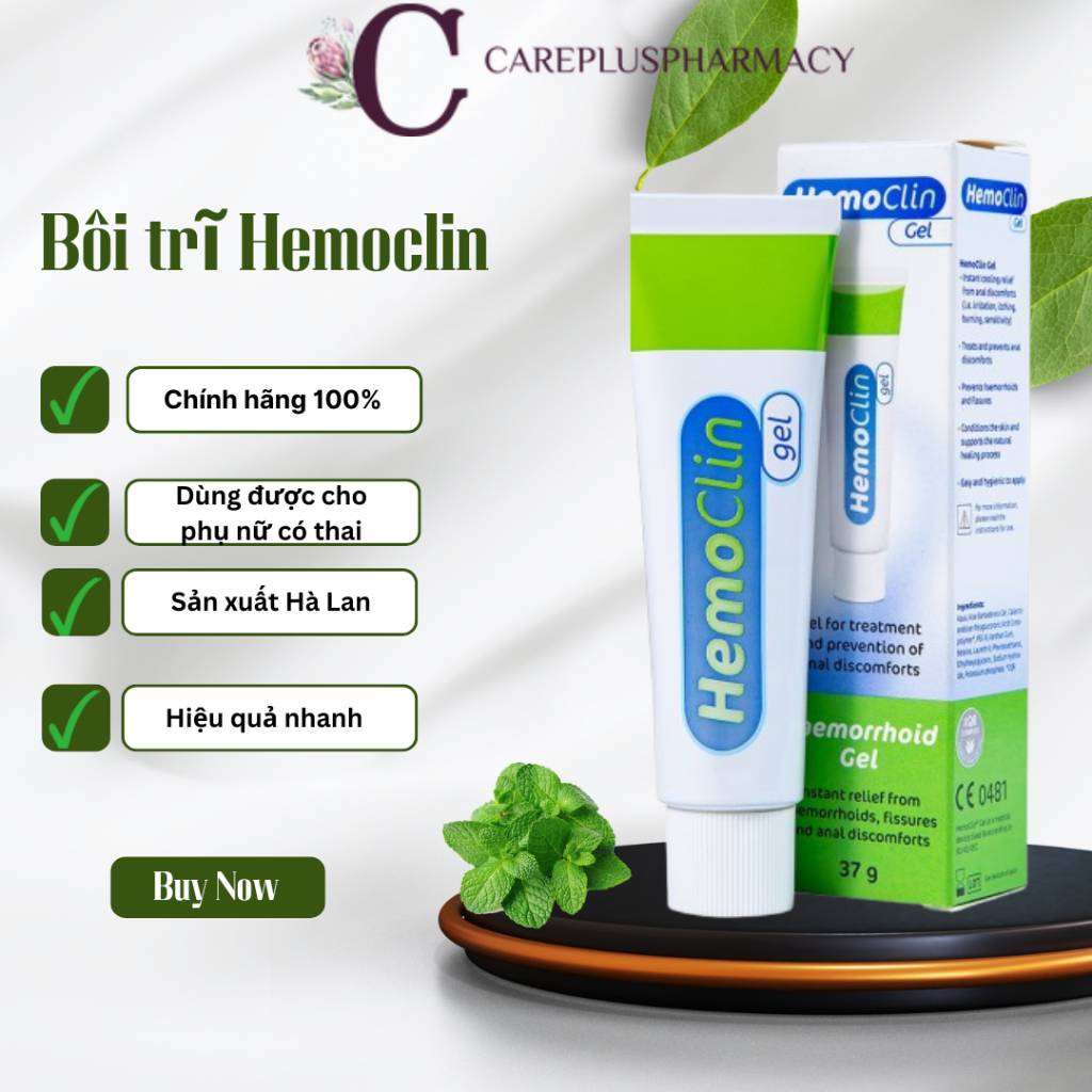 [CHÍNH HÃNG] HEMOCLIN -Gel giúp phòng ngừa và hỗ trợ bệnh Trĩ và nứt ...